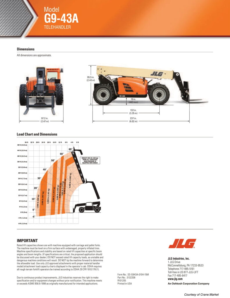 G9-43A Telehandler for Rent in West Pam Beach